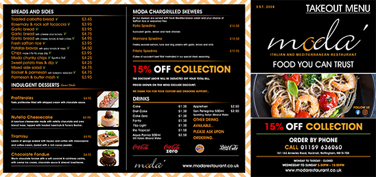 Moda Italian Restaurant, Nottingham